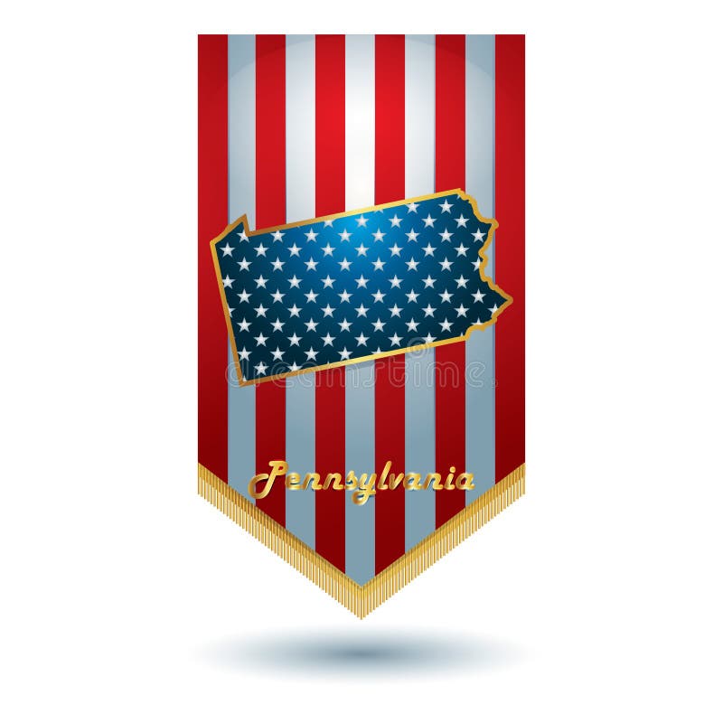 Pennsylvania State Banner. Vector Illustration Decorative Design Stock ...