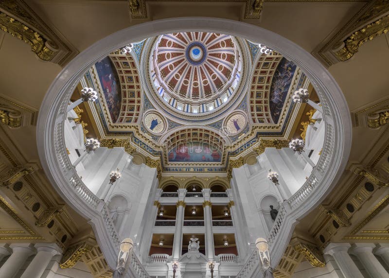 Pennsylvania State Senate Chamber Stock Image - Image of ornate ...
