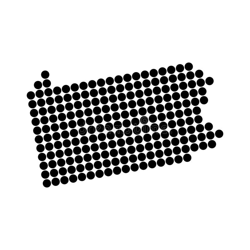 Pennsylvania State Map Icon Stock Vector - Illustration of line ...