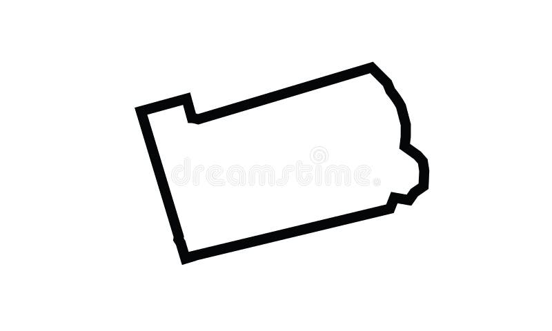 Pennsylvania State Map Outline Stock Vector - Illustration of element ...