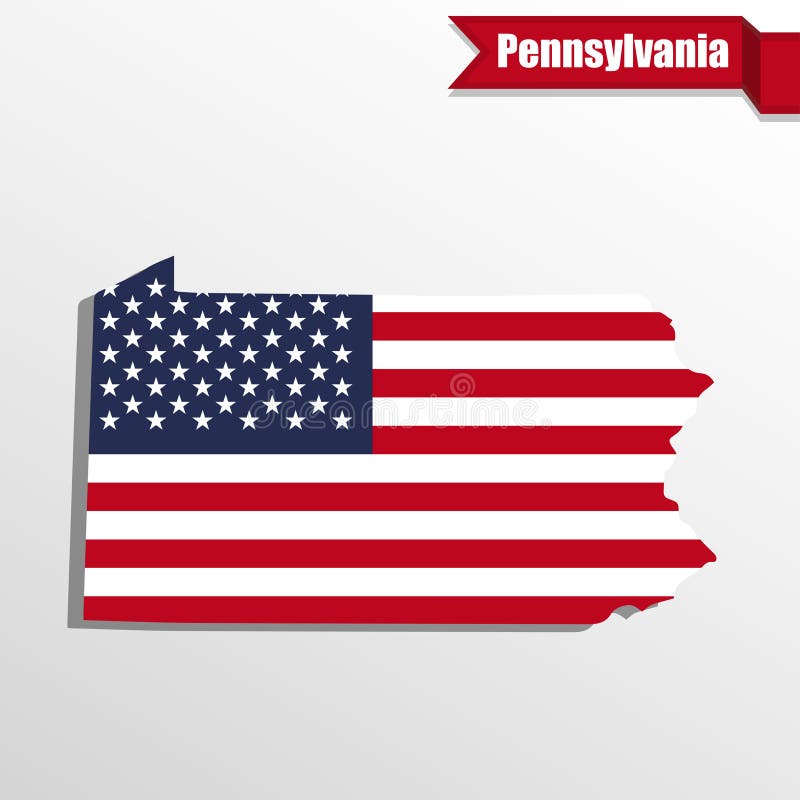 Pennsylvania Outline Map And Flag Stock Vector - Illustration of state ... Pennsylvania Outline Map And Flag Stock Vector - Illustration of state ...