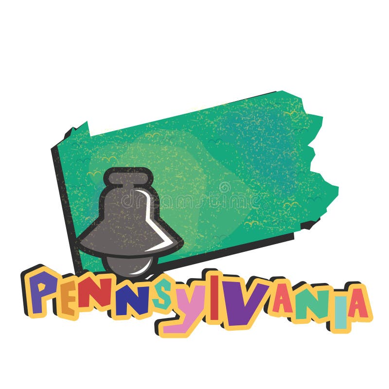 Pennsylvania State Map. Vector Illustration Decorative Design Stock ...