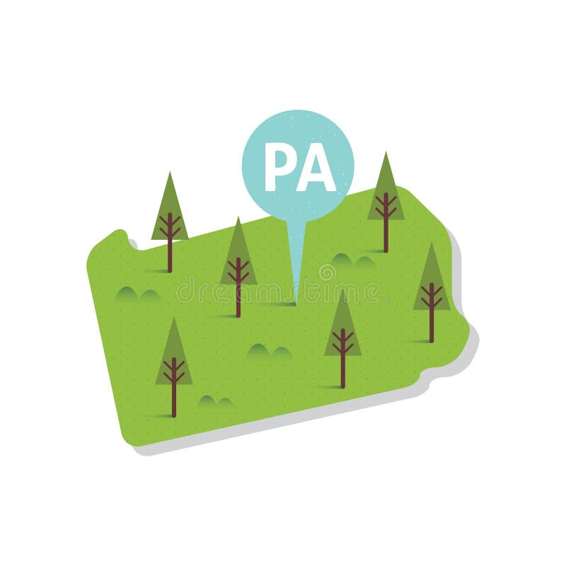 Pennsylvania State Map. Vector Illustration Decorative Design Stock ...