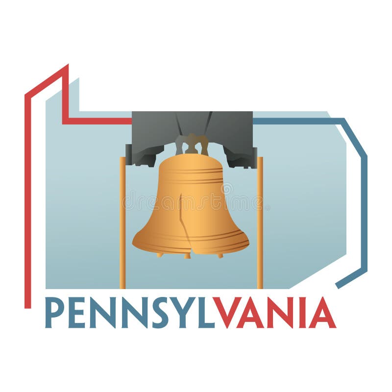 Pennsylvania State Map. Vector Illustration Decorative Design Stock ...