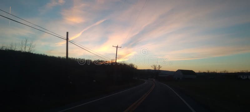 A Pennsylvania sunset stock photo. Image of sunlight - 240070312