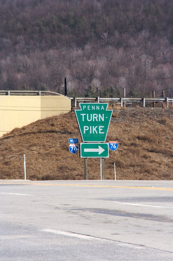 Pennsylvania Turnpike sign stock image. Image of breezewood - 4697537