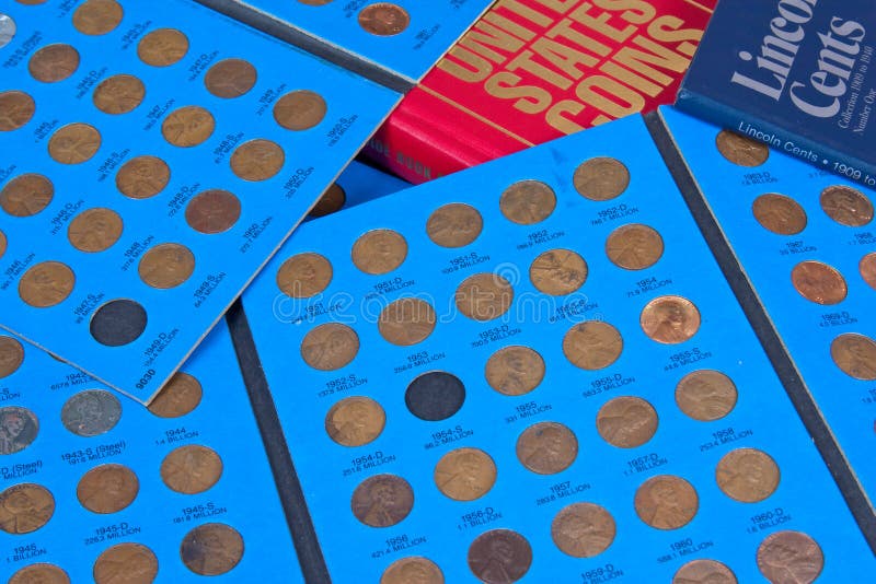 Penny Coin Collection stock photo. Image of currency - 12765648