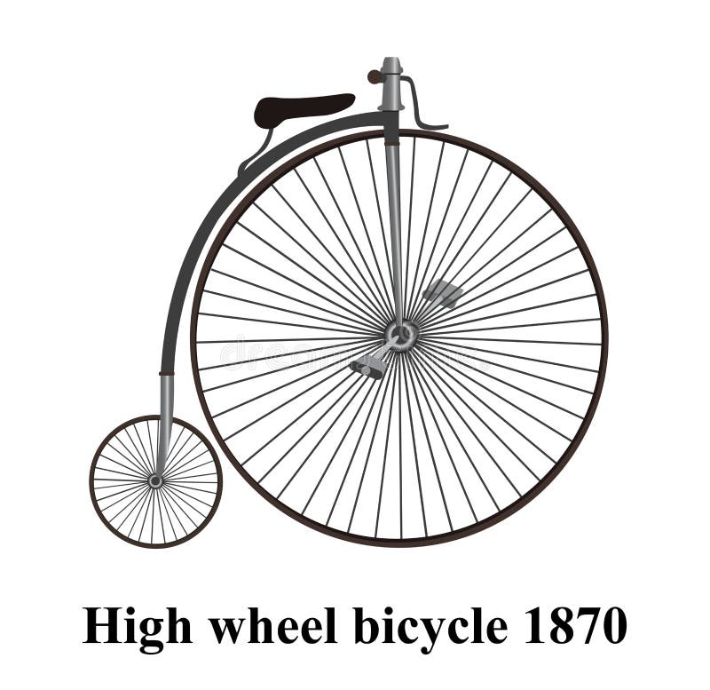 High wheel bicycle stock vector. Illustration of historical - 4494559
