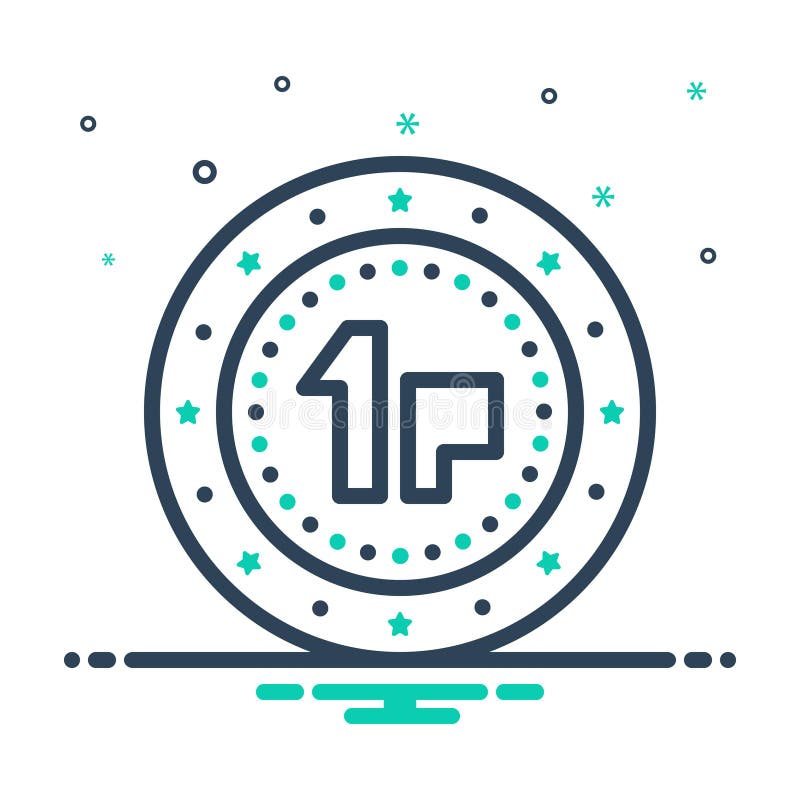 Mix Icon for Penny, Cash and Currency Stock Vector - Illustration of ...