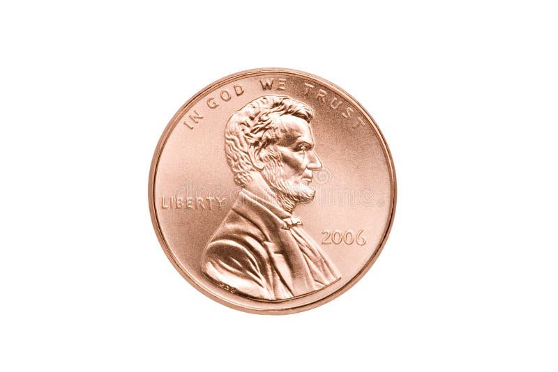 Penny isolated closeup stock photo. Image of macro, poverty - 3389152