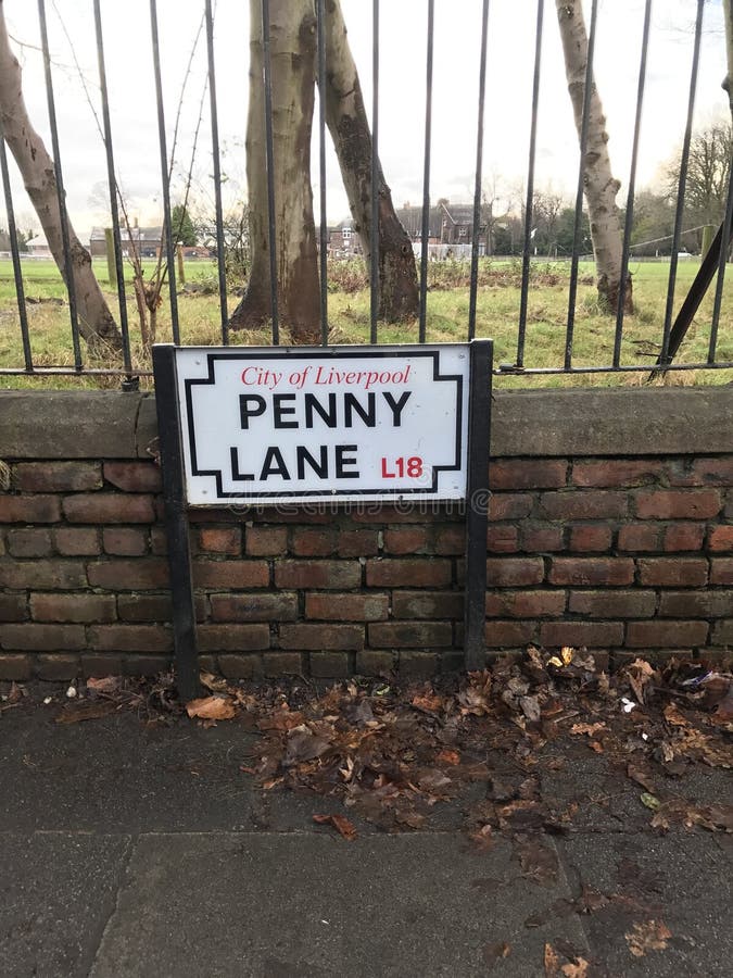 Penny Lane Road Sign Liverpool Foto de Stock Editorial - Imagem de ...