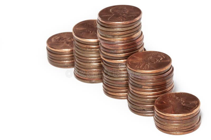Penny Stack stock image. Image of change, currency, business - 19044549
