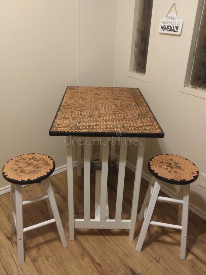 Penny table homemade stock photo. Image of table, height - 163925746