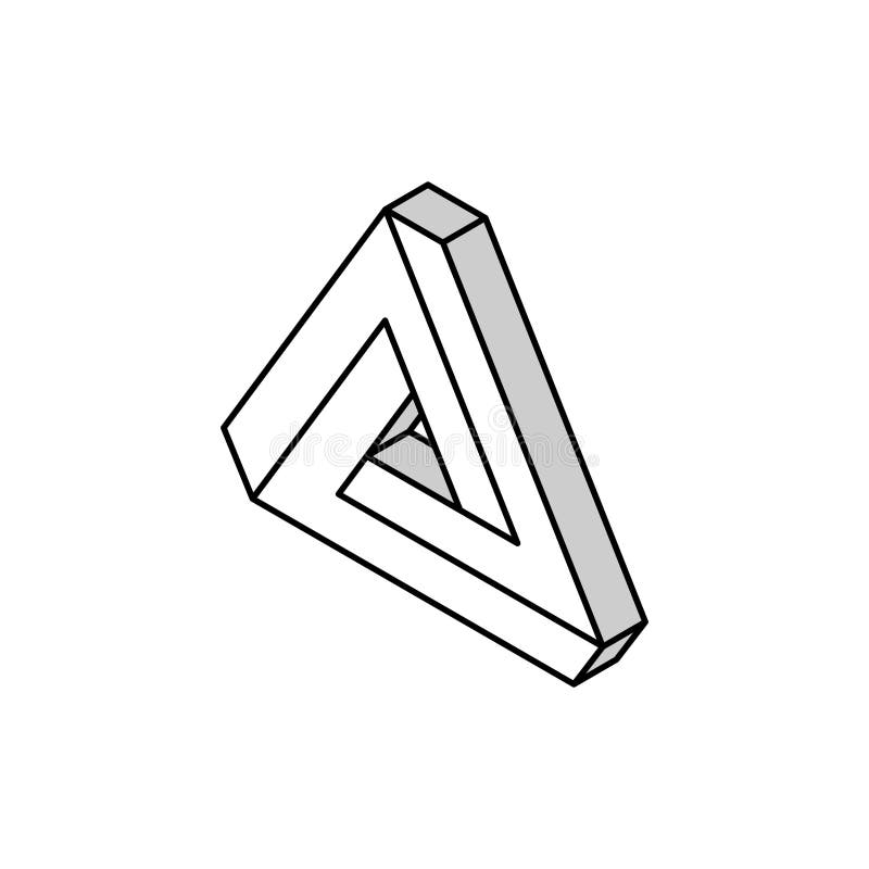 Isometric Impossible Penrose Triangle Stock Illustrations – 82 ...