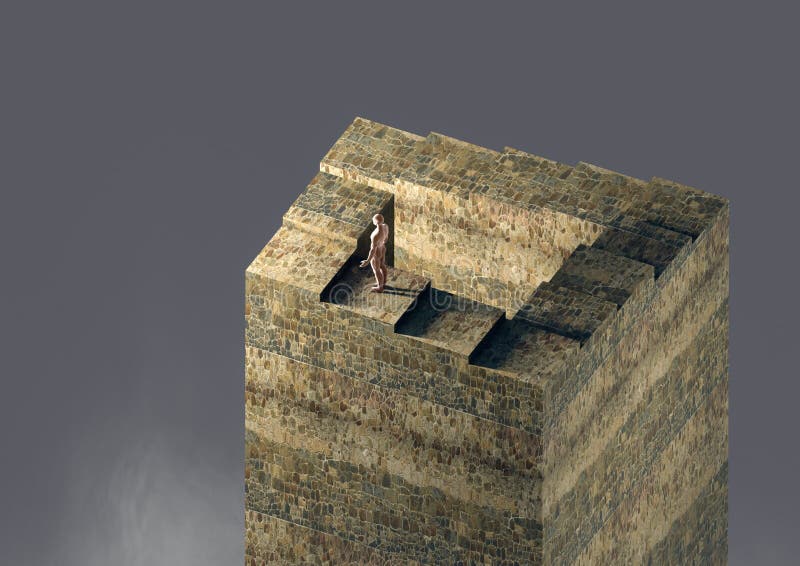 Penrose stairs stock illustration. Illustration of architecture - 25465428