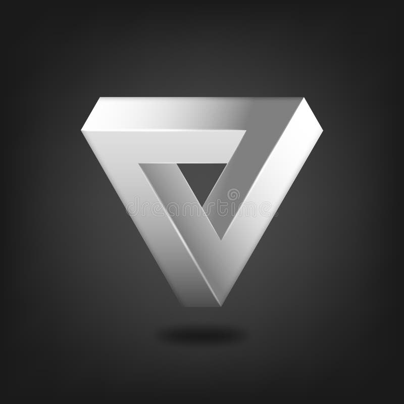 Penrose Triangle Abstract Symbol Stock Vector - Illustration of shape ...