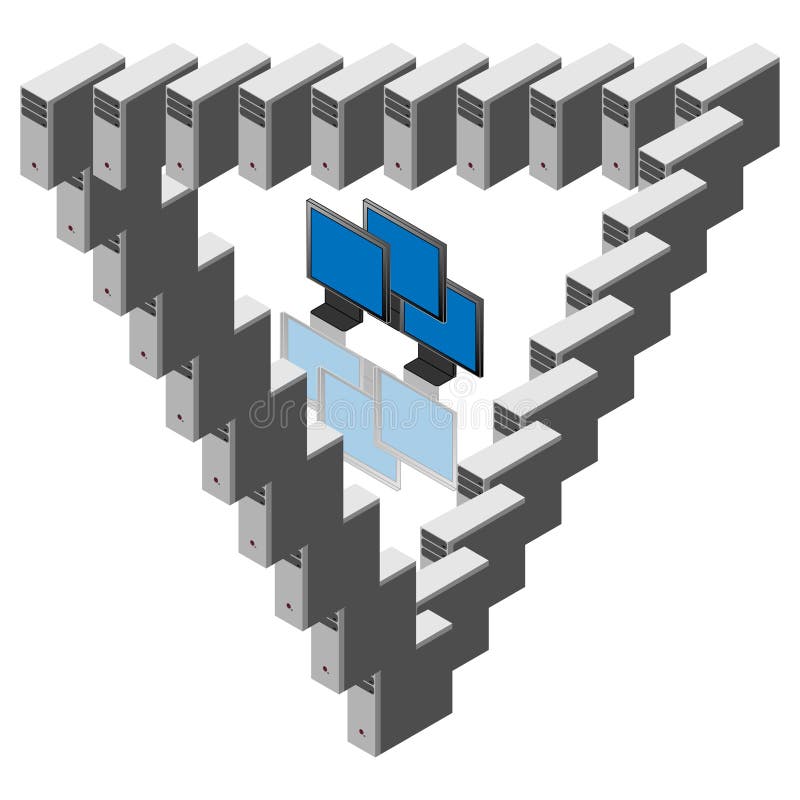 Penrose Triangle - Concept of Computer Hardware and Internet Stock ...