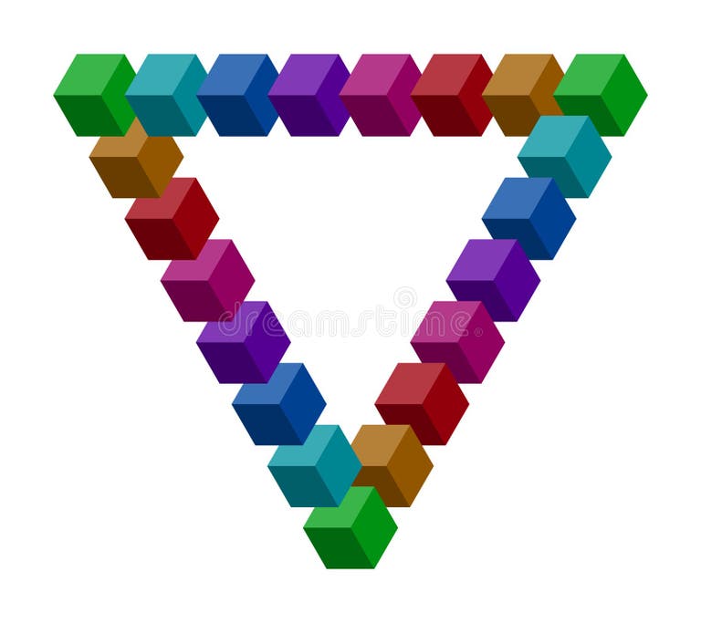 Isometric Impossible Penrose Triangle Stock Illustrations – 92 ...