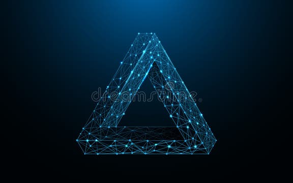 Penrose Triangle Form Lines, Triangles and Particle Style Design ...