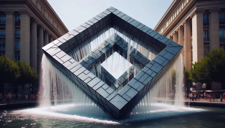 Giant Penrose Triangle Sculpture Stock Illustrations – 6 Giant Penrose ...