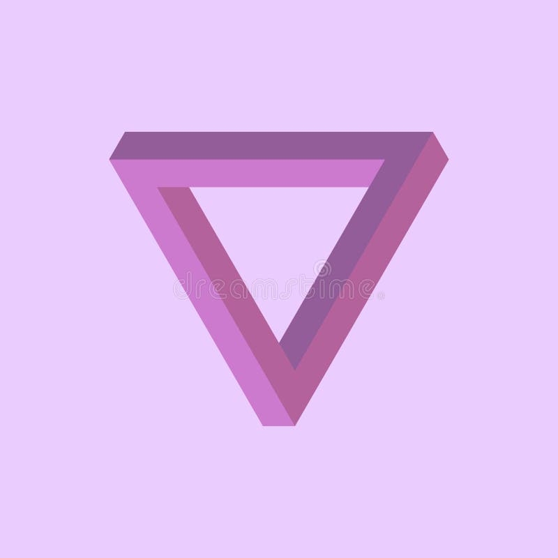 Penrose Triangle Icon. Impossible or Infinity Geometric Element ...