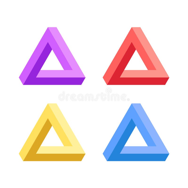 Penrose triangle icon. stock vector. Illustration of knot - 85517280