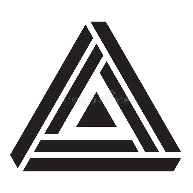 Penrose Triangle, Illusion Triangle Vector Illustration Stock Vector ...