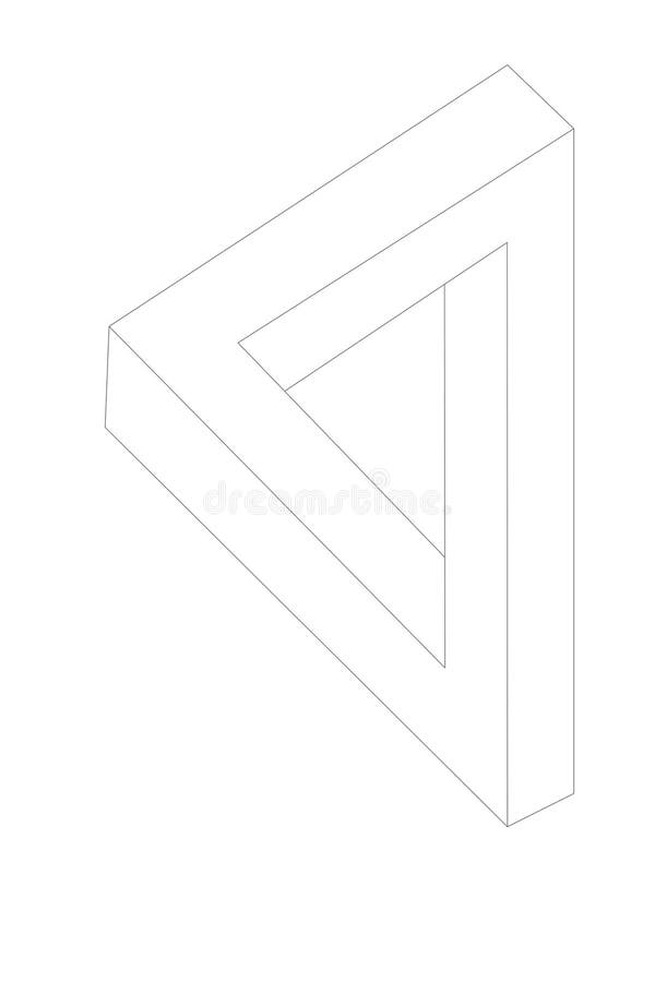 Penrose Triangle Illustration Stock Vector - Illustration of nerd, geometric: 270371009