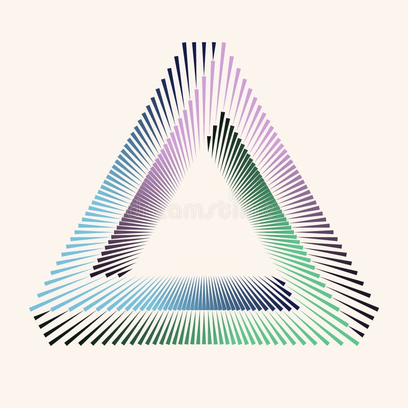 Penrose Triangle or Penrose Tribar, or the Impossible Tribar with Lines ...