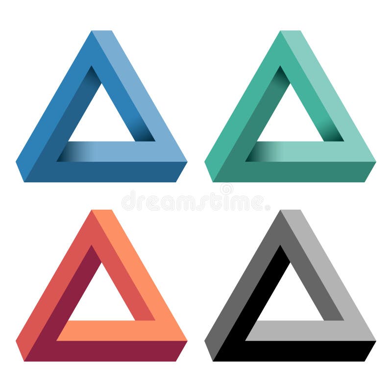 Penrose Triangle. Vector Illustration Stock Vector - Illustration of ...