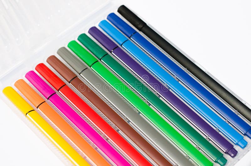 Pens stock photo. Image of color, wallpaper, pens, isolated - 51372646