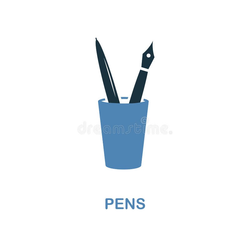 Pens Icon. Simple Element Illustration. Pens Pixel Perfect Icon Design ...