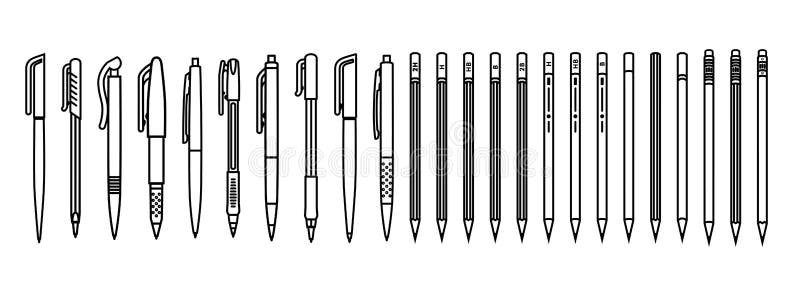 Outline Pens Stock Illustrations – 794 Outline Pens Stock Illustrations ...