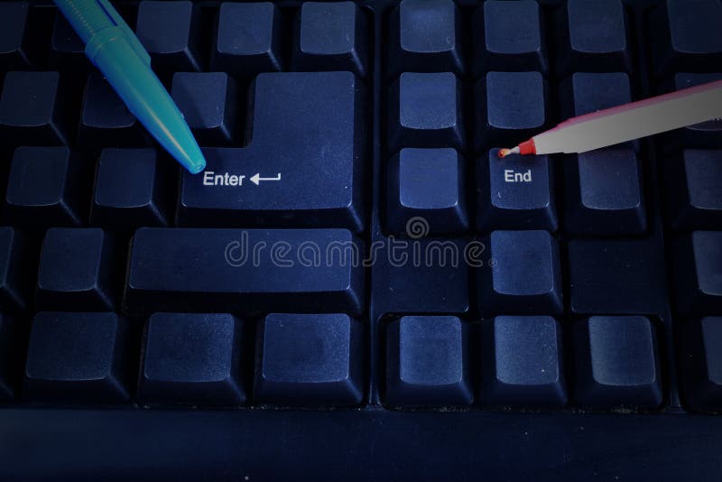 Enter or end stock photo. Image of moblie, computer, equipment - 98929704