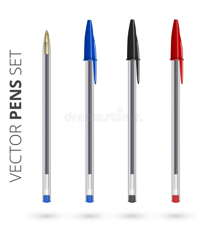Pens set stock illustration. Illustration of ball, pencil - 56574637