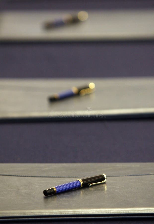 Pens for signing contracts stock image. Image of material - 84594133
