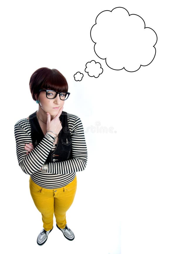Pensamiento de la mujer imagen de archivo. Imagen de divertido - 12527741
