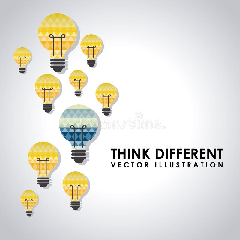 Pense diferente ilustração do vetor. Ilustração de creativo - 50194911