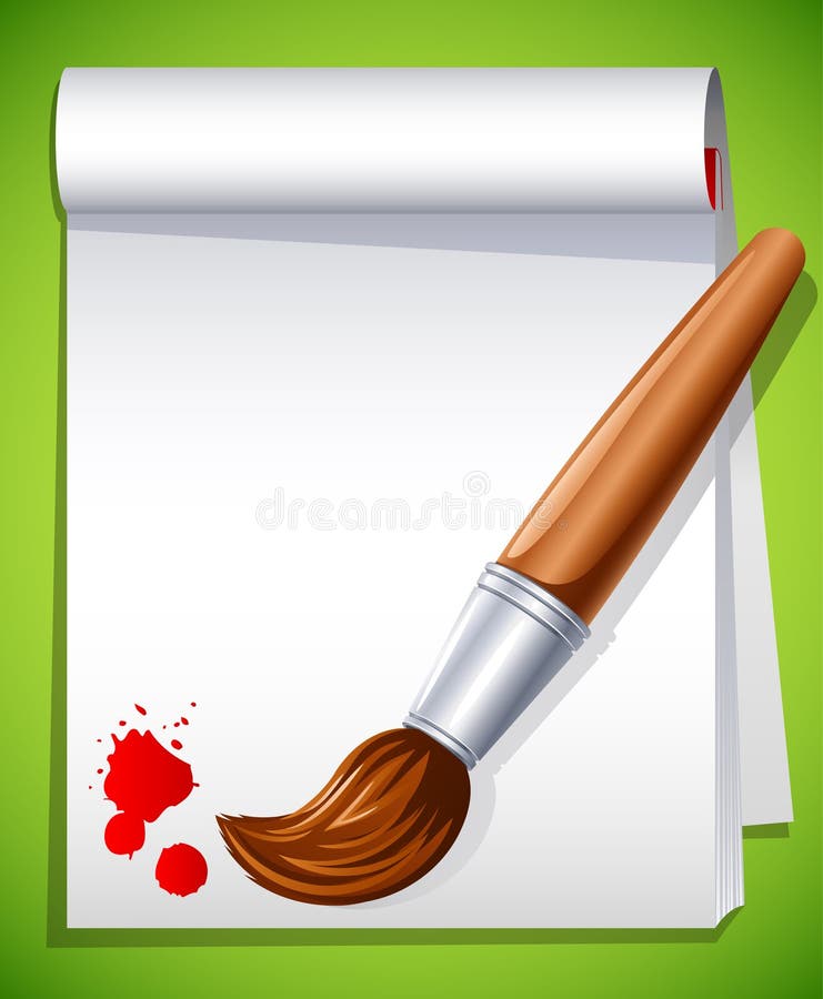 Penseel vector illustratie. Illustration of schets, spatie - 14470698