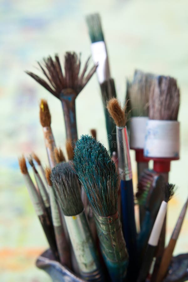 Penseel stock foto. Image of uitvoeren, kunstenaar, verf - 35582686