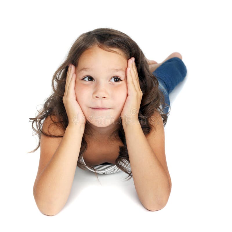 Penser photo stock. Image du cheveu, beau, femelle, espoir - 17377336