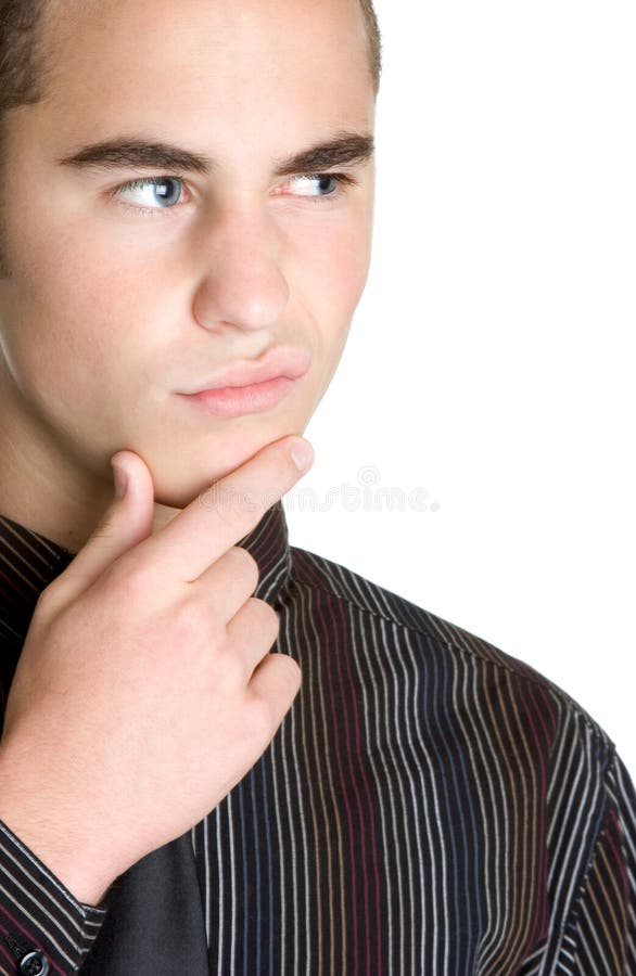 Penser de personne photo stock. Image du assez, visage - 5628374