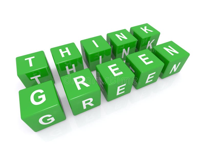 Pensez le signe vert image stock. Image du élément, concept - 23226447