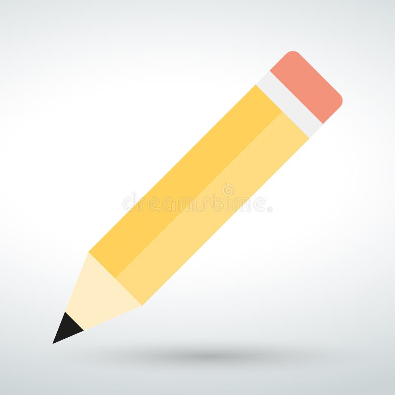 Pensil Vector Icon Isolated Vector on a White Backround Stock ...