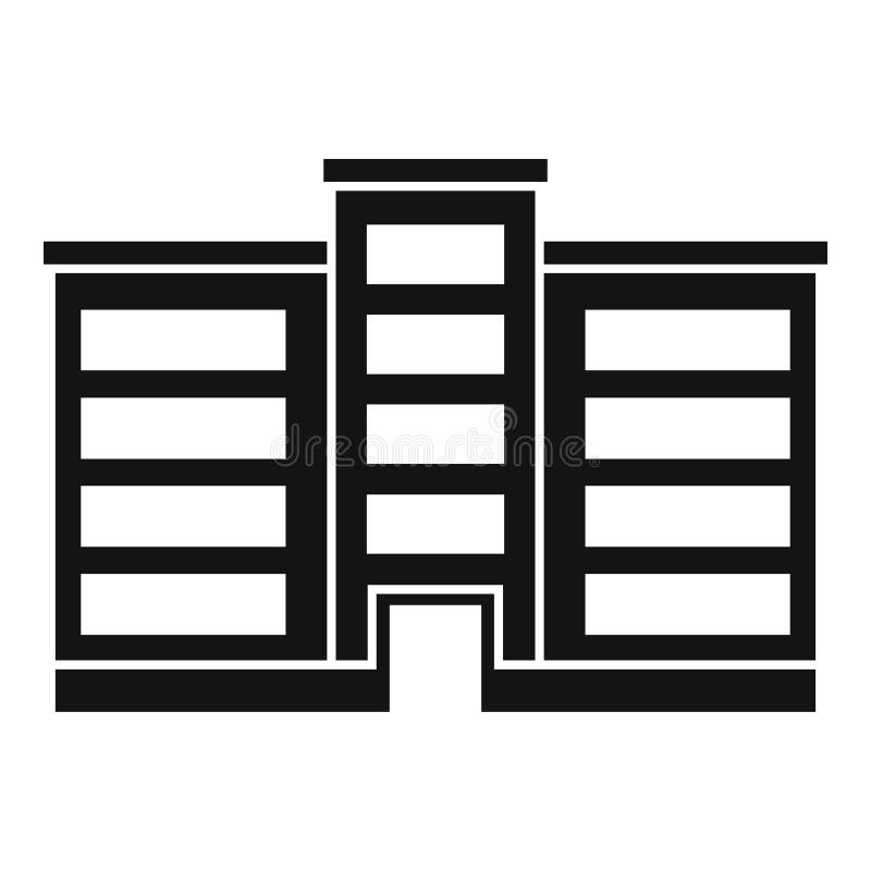 Pension Building Icon, Simple Style Stock Vector - Illustration of ...