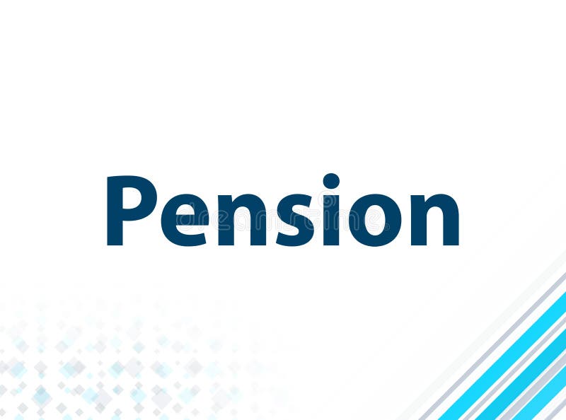 Pension Modern Flat Design Blue Abstract Background Stock Illustration ...