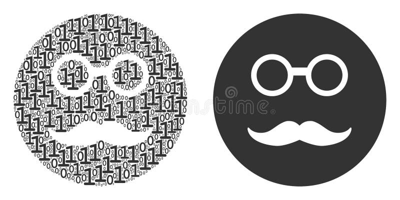 Pension Smiley Collage of Binary Digits Stock Vector - Illustration of ...