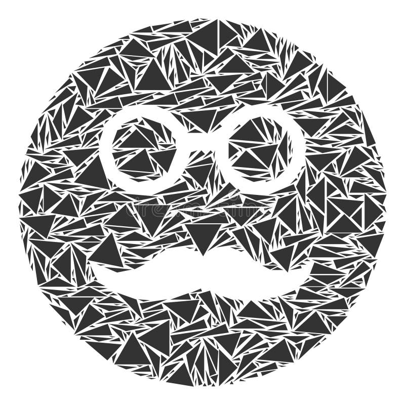 Pension Smiley Collage Des Triangles Illustration de Vecteur ...
