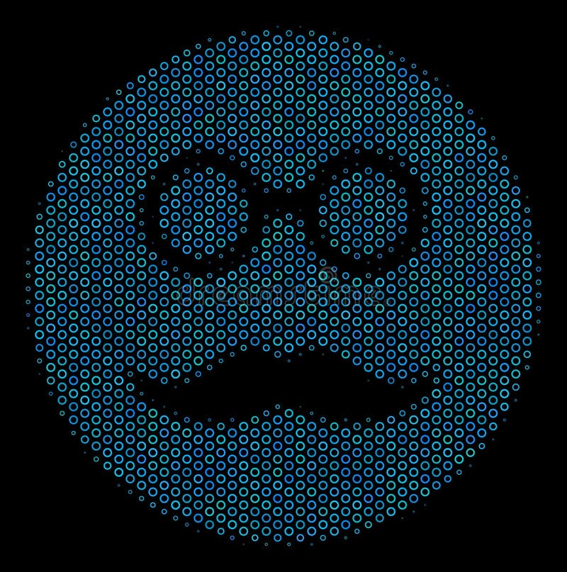 Pension Smiley Gold Halftone Grid Vektor Abbildung - Illustration von ...