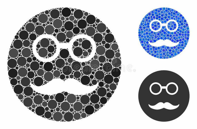 Pension Smiley Mosaic Icon of Joggly Elements Stock Illustration ...